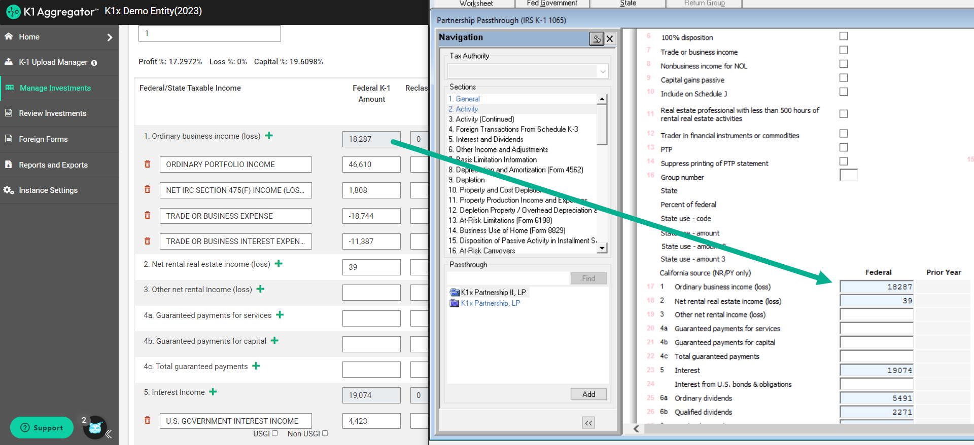 K1x + ProSystem fx Integration - K1x